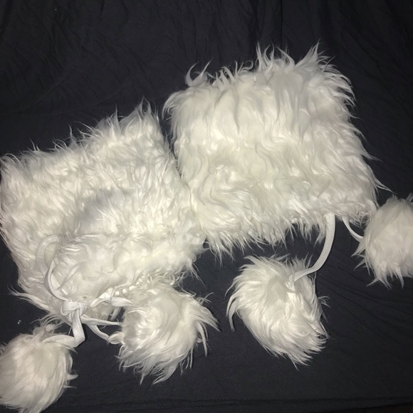Other | White Fur Snow Bunny Rave Outfit Lingerie Costume | Poshmark